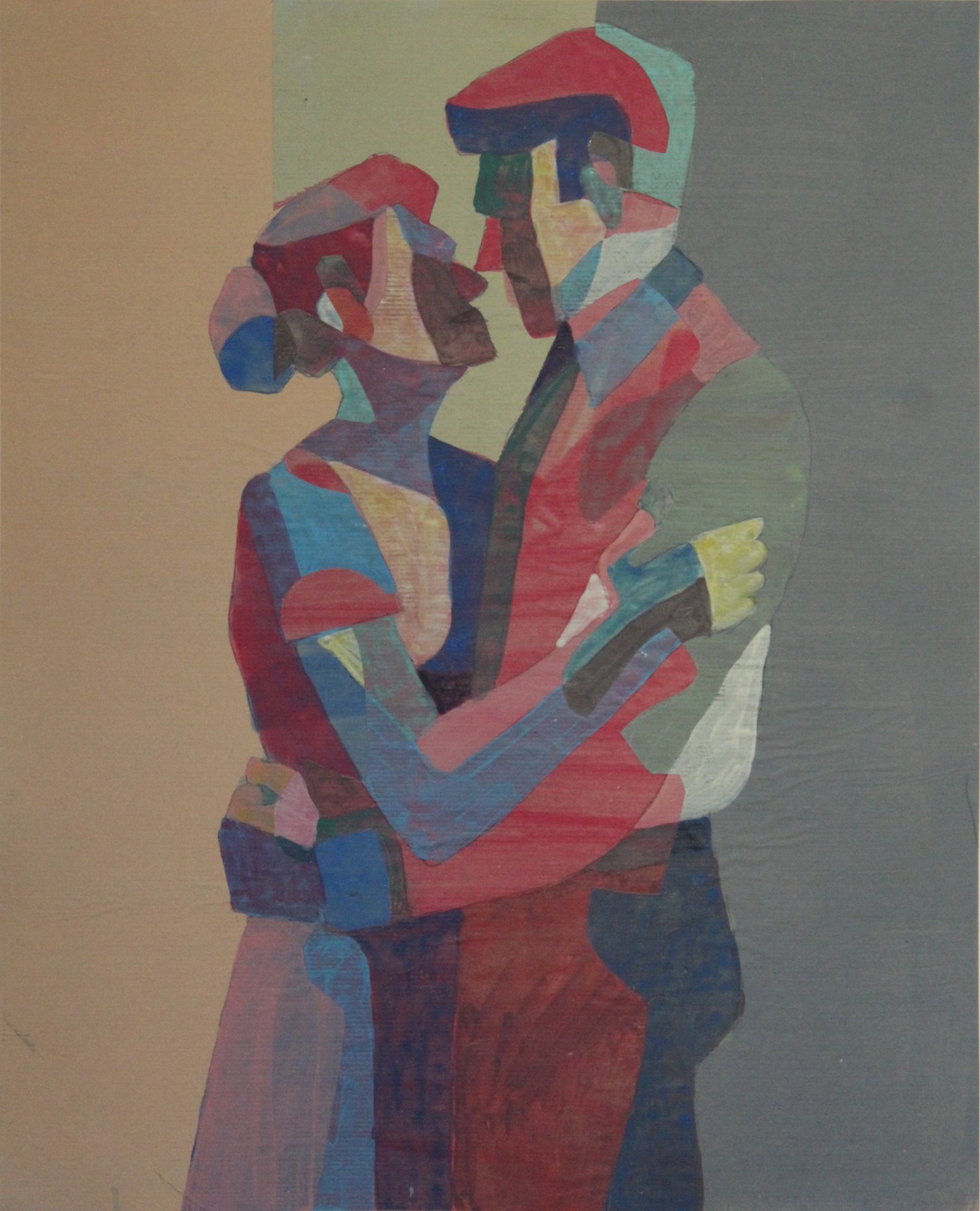 Embracing Couple: Modernity Painting by Martin Singer
