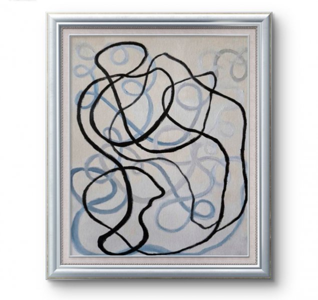 Unseen Letter: Abstract Interior Art Painting by Marina Gorbachova