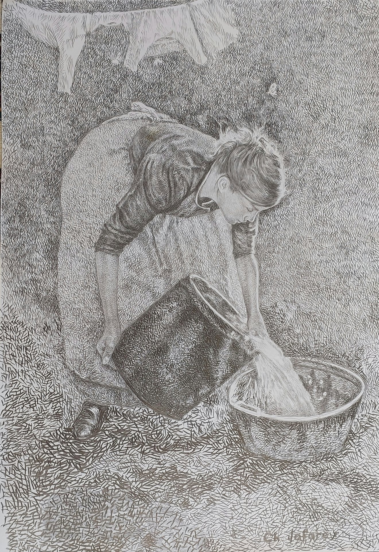 Beautiful house Drawing - Chary Jafarov - Jose Art Gallery