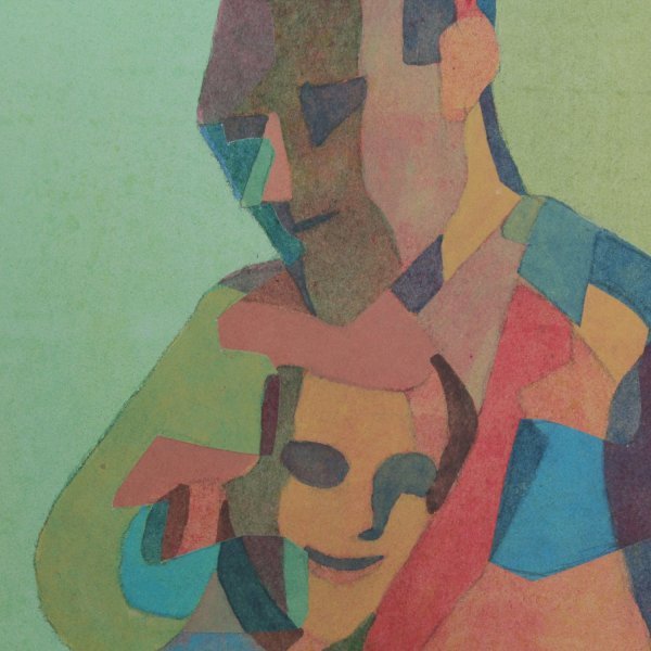 Colorful Geometric Dance Painting by Martin Singer