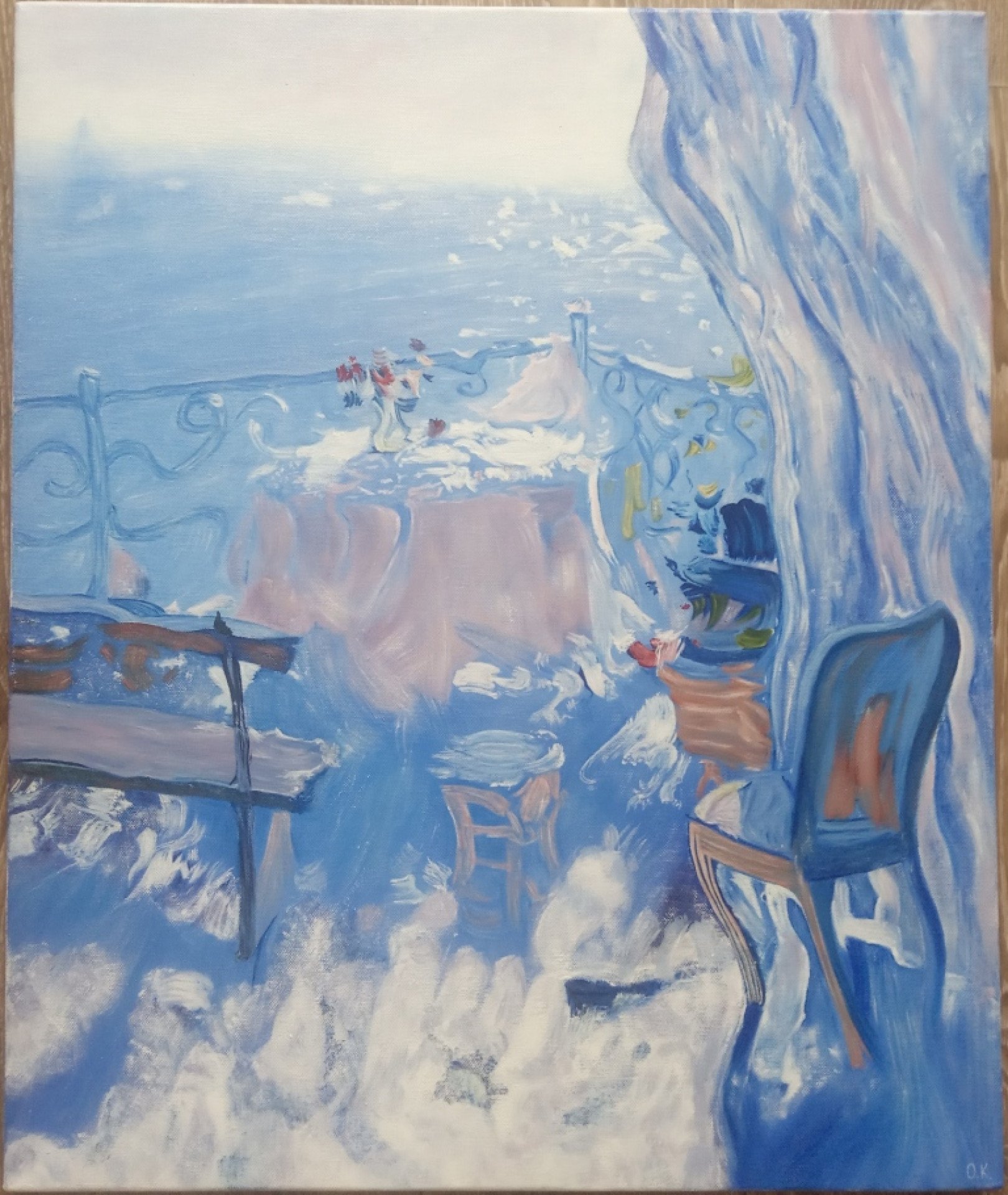 Terrace Painting by Oksana Kocherzhat - Jose Art Gallery