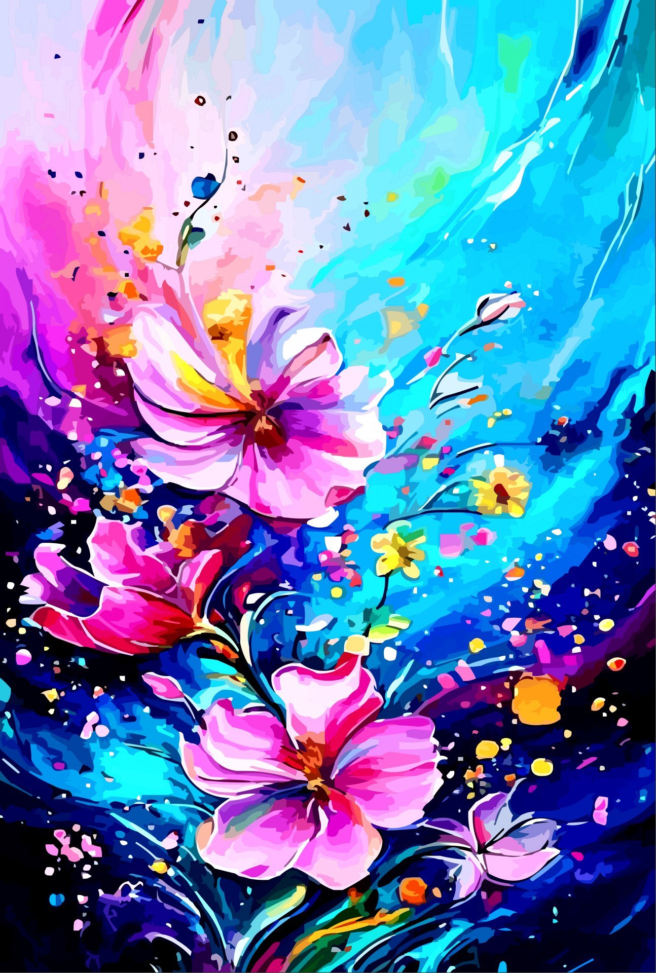 Impasto Petal Abstraction Digital Art - Viktor Levchenko