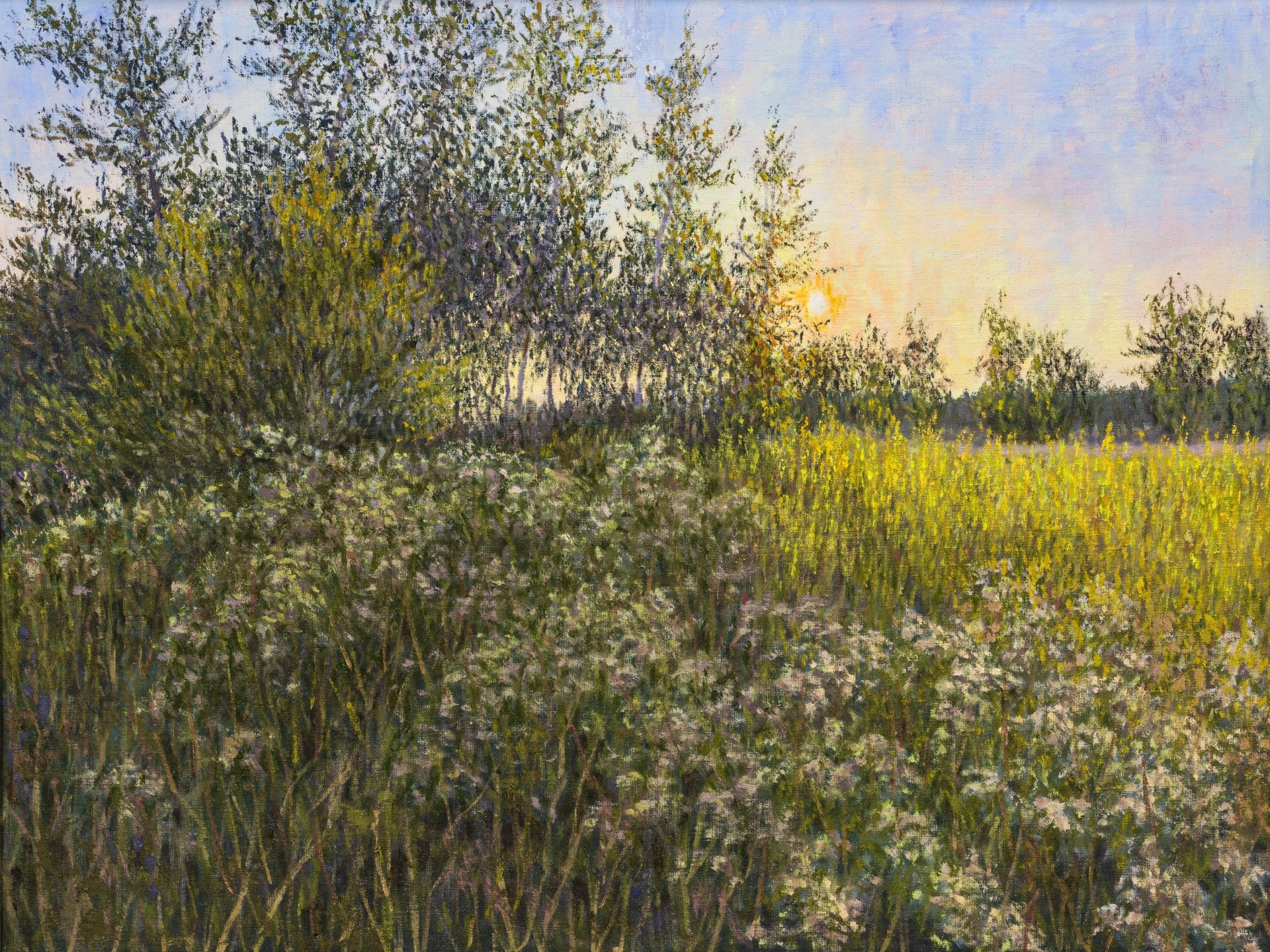 Summer Twilight Painting by Elena Moiseenko (belarus)