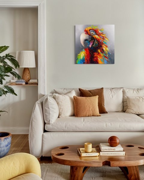 Psycho Parrot Drawing - Liubov Kuptsova - Jose Art Gallery