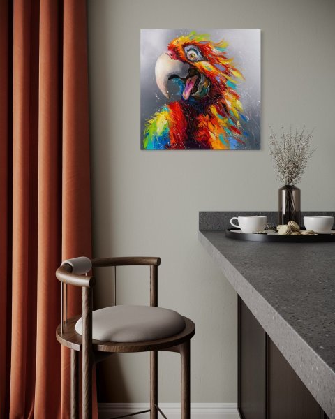 Psycho Parrot Drawing - Liubov Kuptsova - Jose Art Gallery