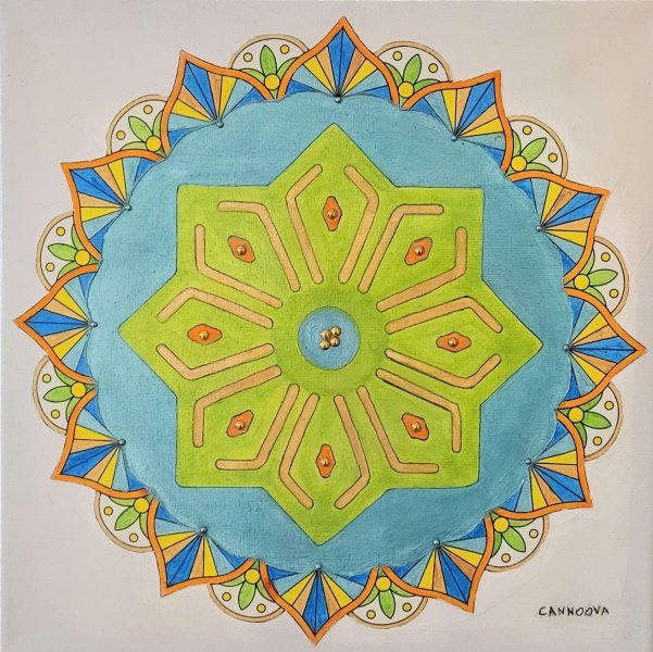 Abstract Floral Matrix Painting by CANN OOVA