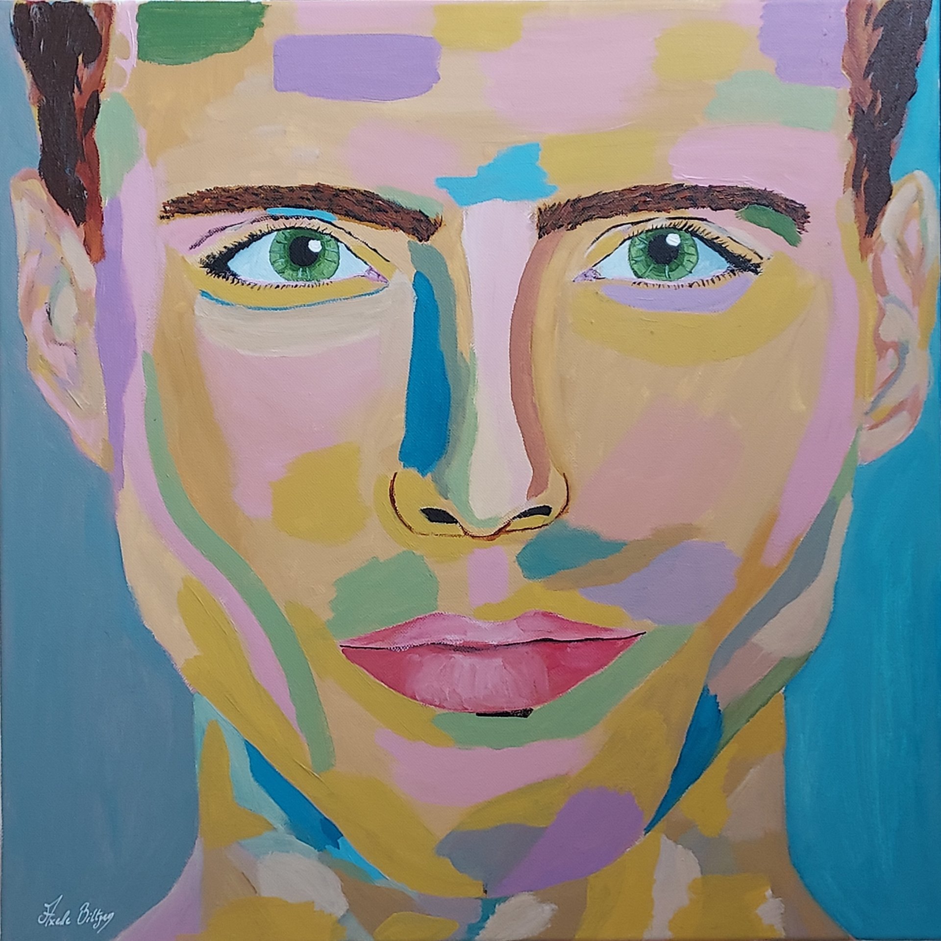 Lucas Painting by Axelle Biltgen - Jose Art Gallery