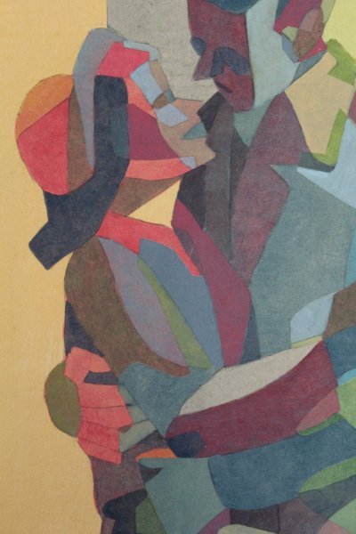 Intimate Couple and Colors Painting by Martin Singer