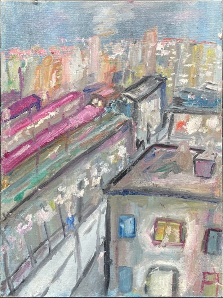 The city is sleeping. Painting by Daniil Sklyarov