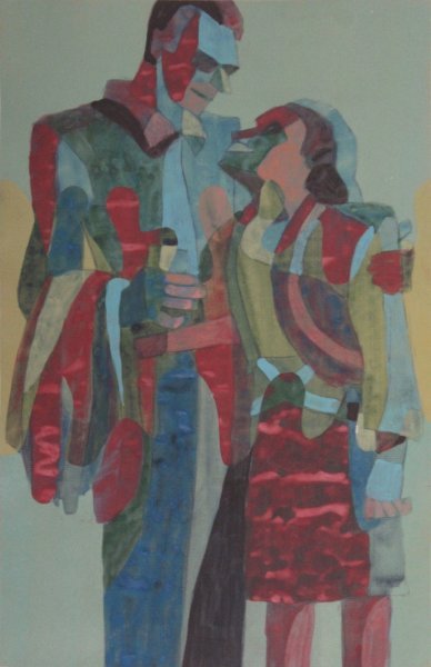 Couple #04 Painting by Martin Singer - Jose Art Gallery
