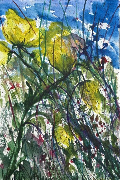 Chaotic Bloom Painting by Tetyana Bilous - Jose Art Gallery