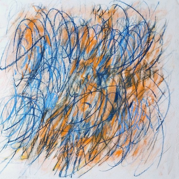 Harmony of Blues and Oranges Painting by Iriia Belogorskaya