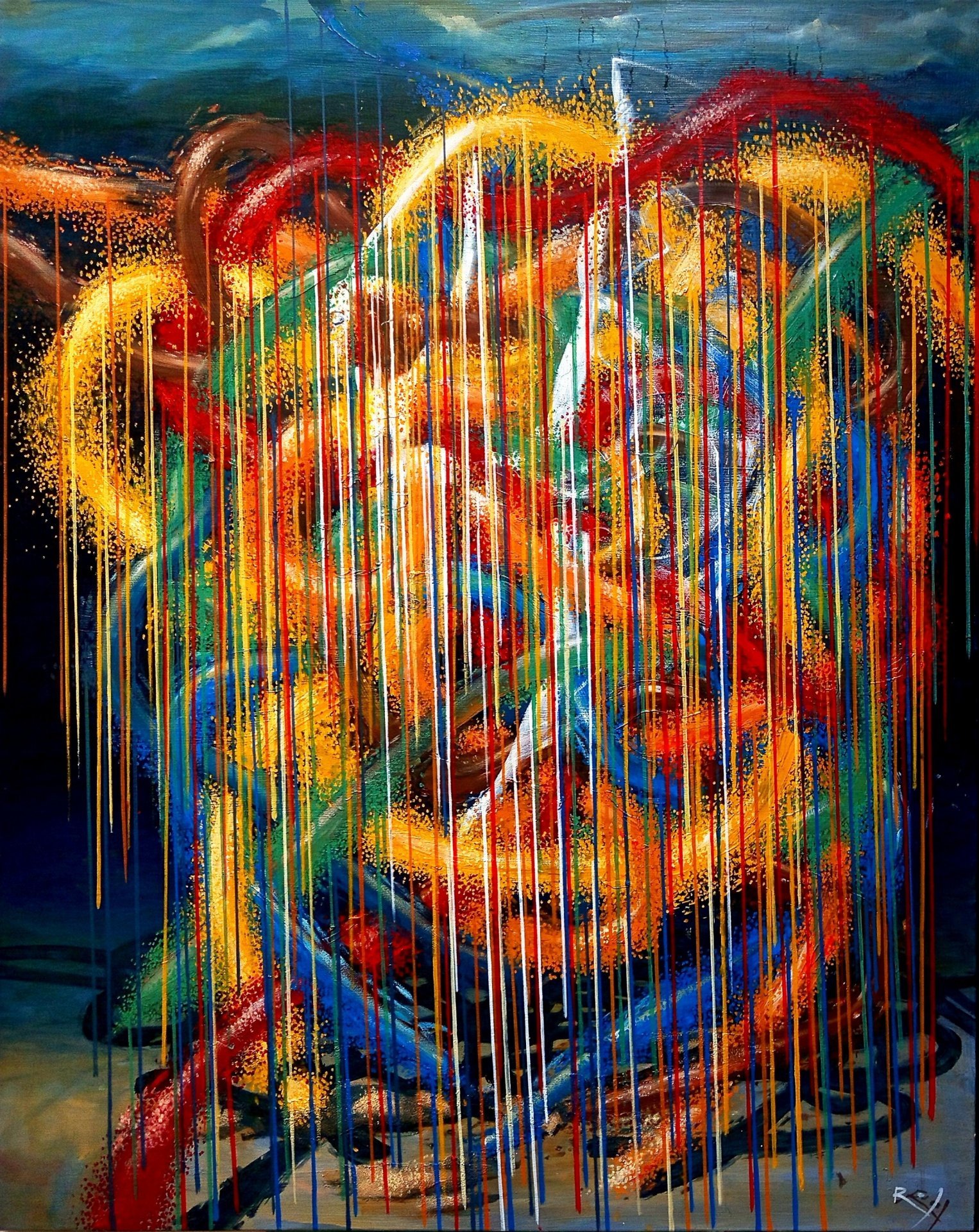 Rain of Color. Endless Patterns Digital Art - Serhiy Roy