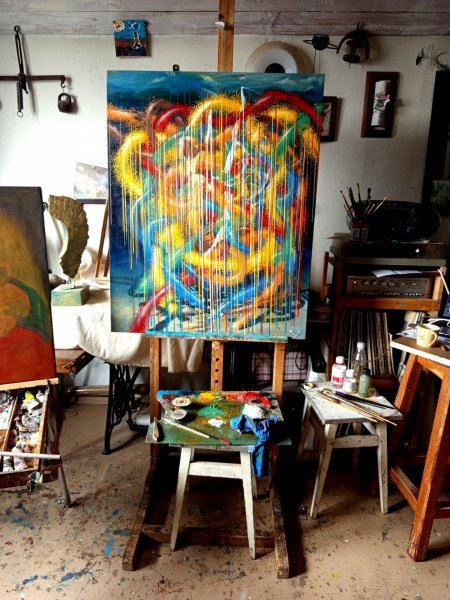 Rain of Color. Endless Patterns Painting by Serhiy Roy