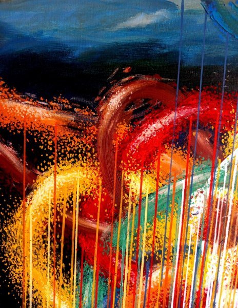 Rain of Color. Endless Patterns Painting by Serhiy Roy