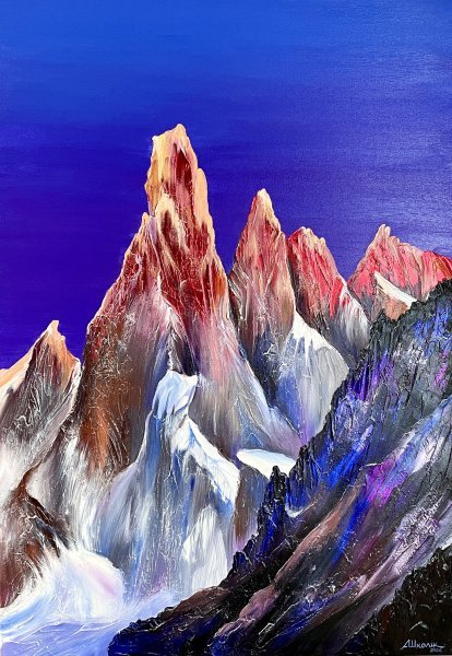 Andes Landscape Art Painting by Anna Shkolik