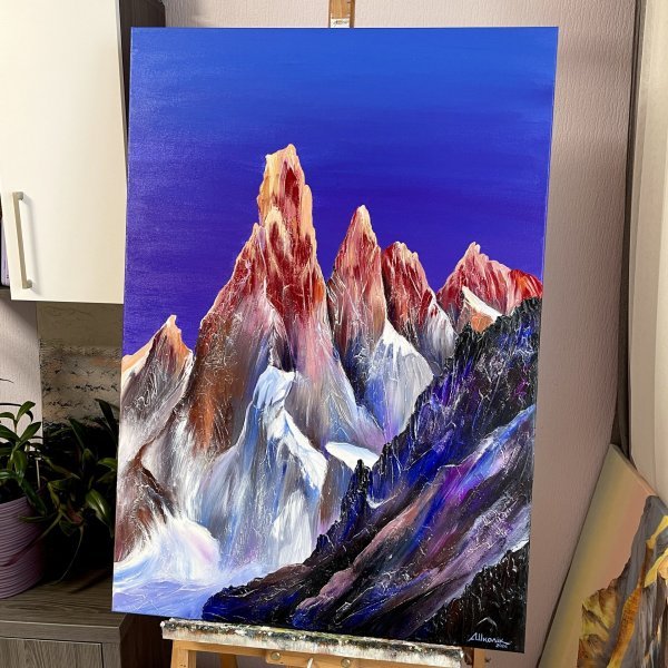 Andes Landscape Art Painting by Anna Shkolik