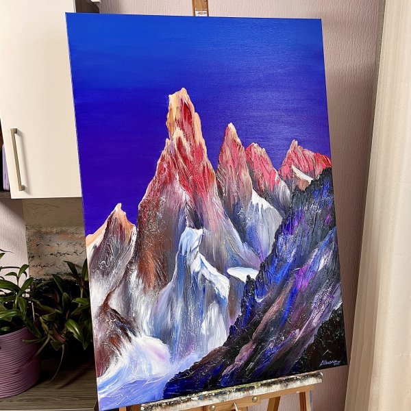 Andes Landscape Art Painting by Anna Shkolik