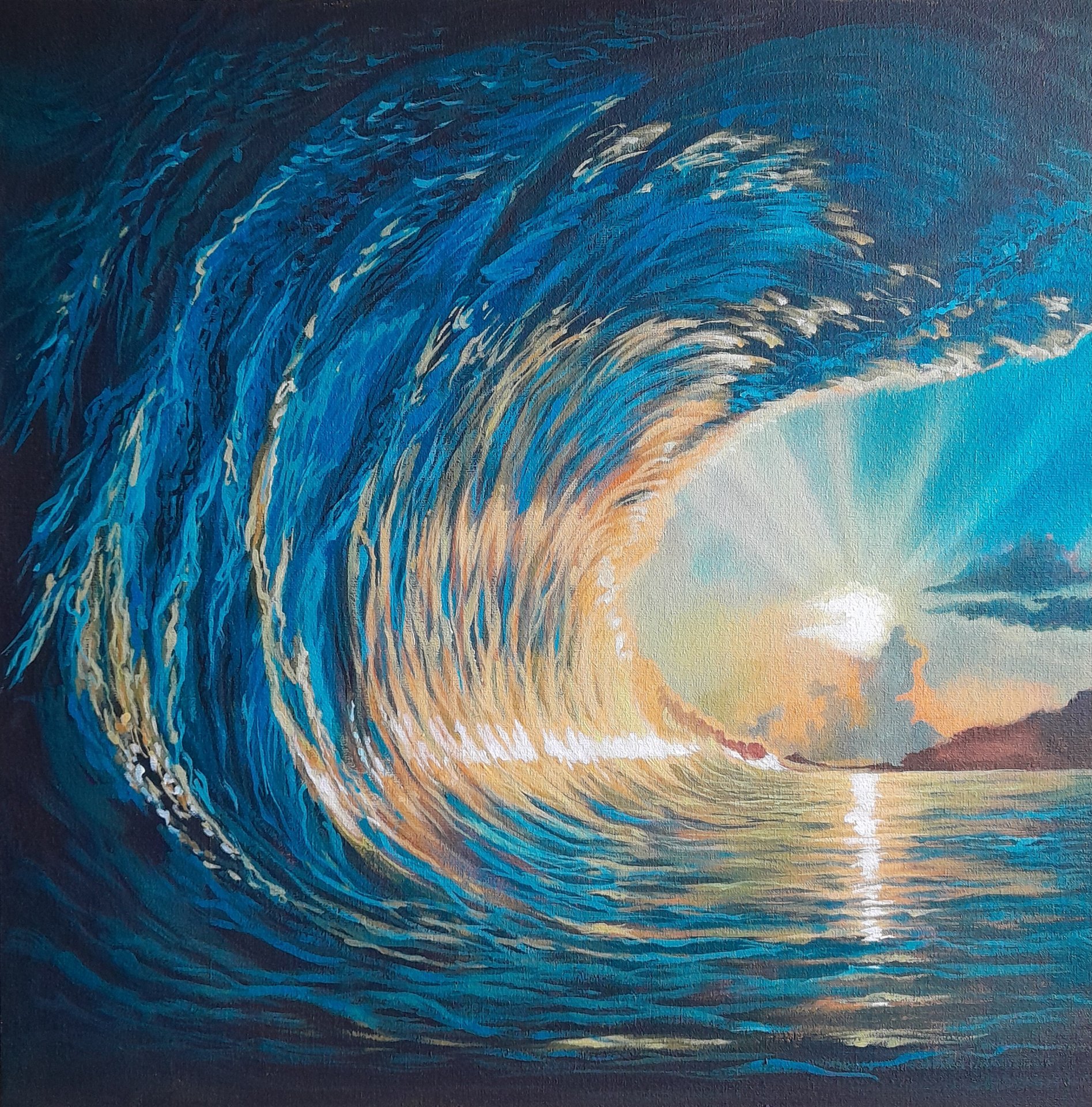 Sea Motion Painting by Olena Bajenova - Jose Art Gallery