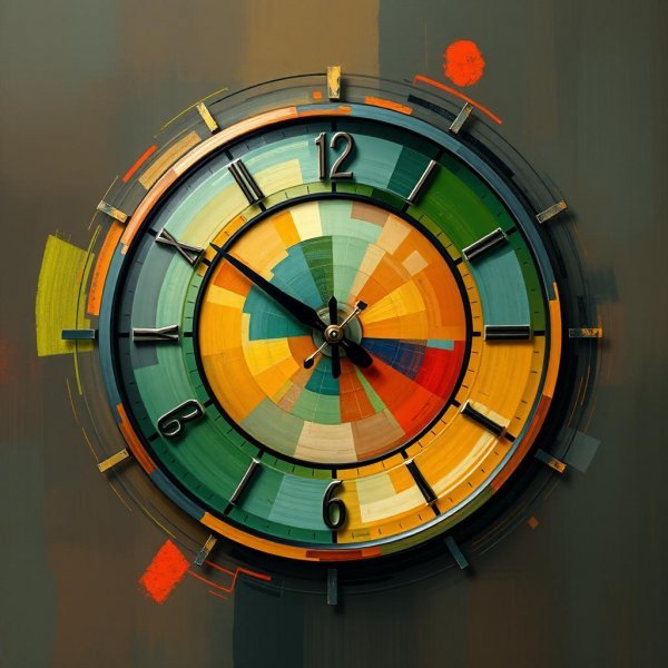 The Clock Painting by Tharani Jaiprakash - Jose Art Gallery