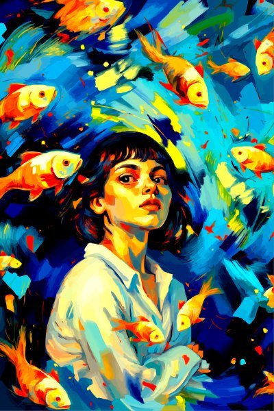 Portrait in a Sea of Dreams Digital Art - Viktor Levchenko