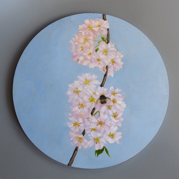 Spring in Kyoto Park Painting by Nelia Hryhorenko