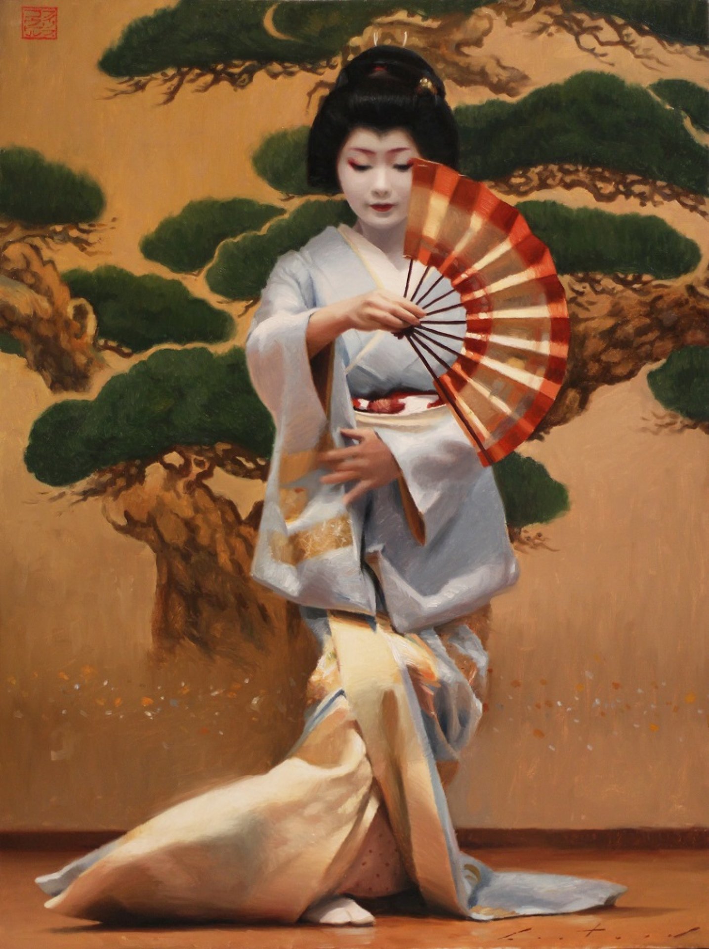 Toshimana Dance Drawing - Phil Couture - Jose Art Gallery