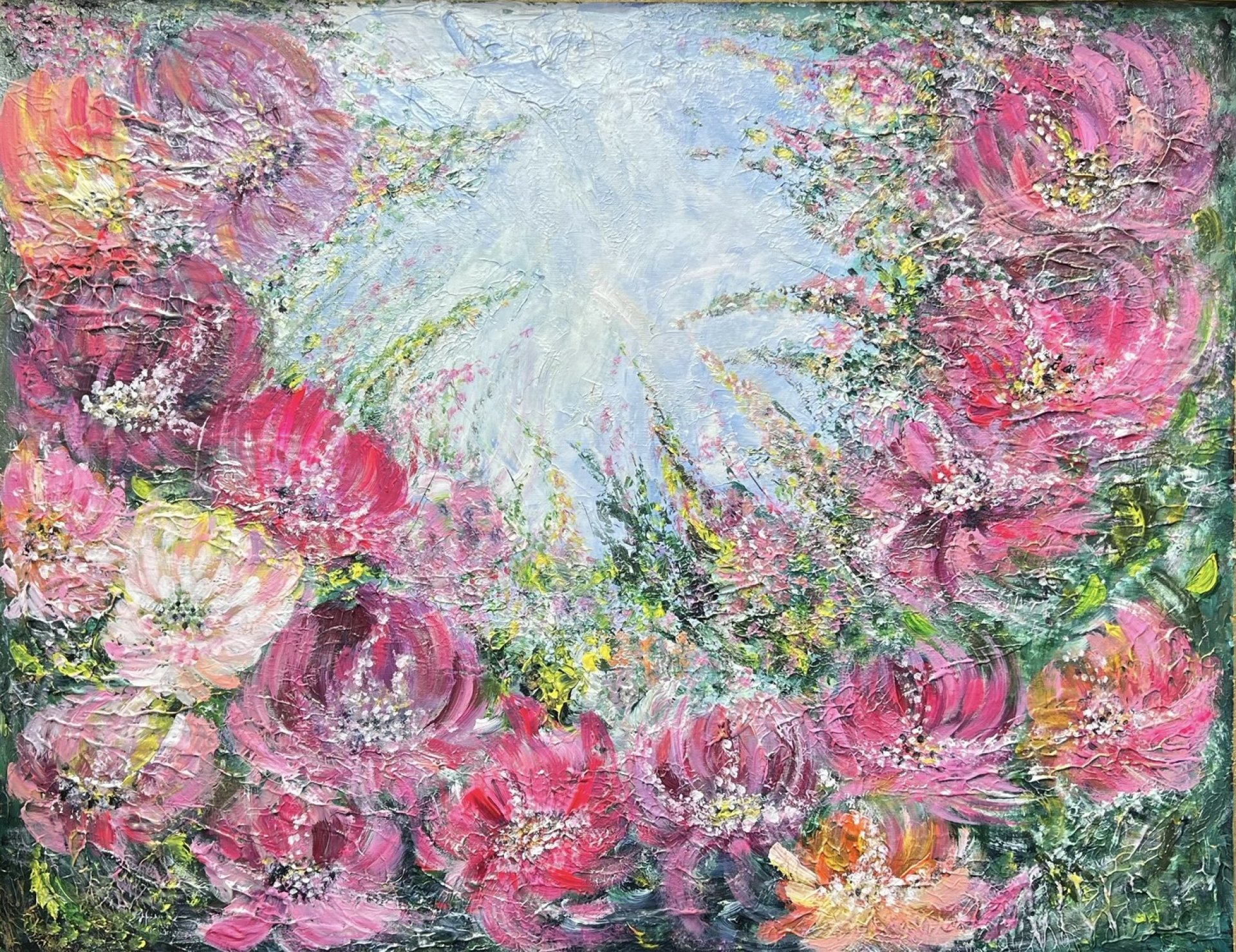Symphony of Flowers Painting by Asiya Ray - Jose Art Gallery