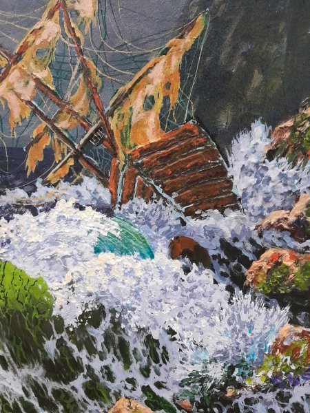 Painting Dangerous Reefs Painting by Anton Zapotochny(Dovzhenko)