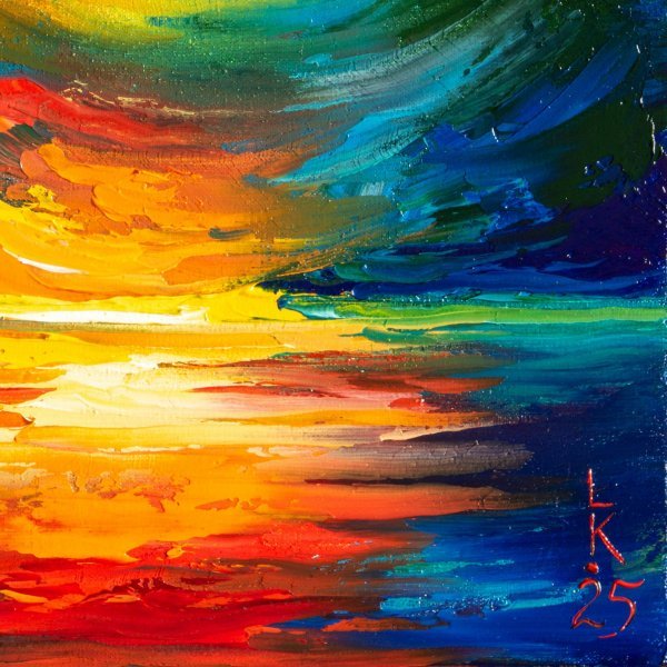 Flame Over the Horizon Painting by Liubov Kuptsova