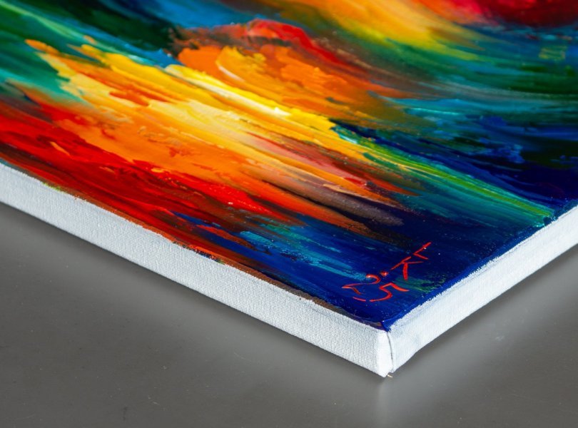 Flame Over the Horizon Painting by Liubov Kuptsova