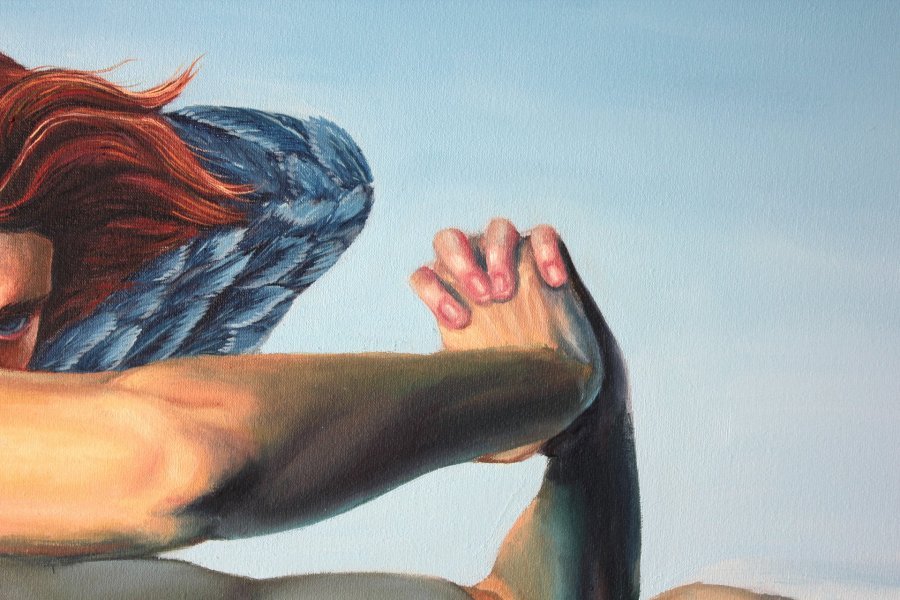 Fall Angel Painting by Tetiana Bogdanova - Jose Art Gallery