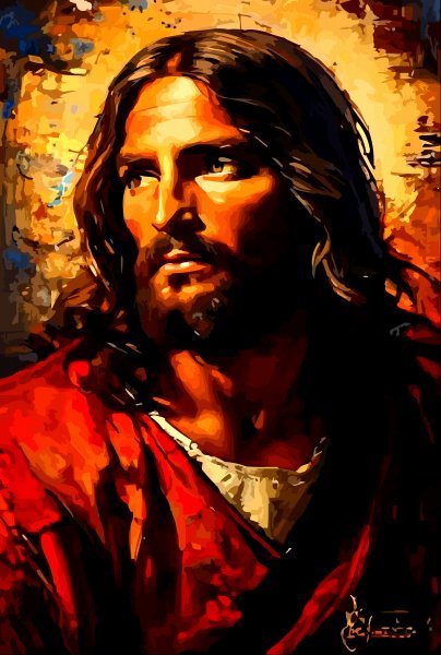 Sacred Jesus Christ Portrait Digital Art - Viktor Levchenko