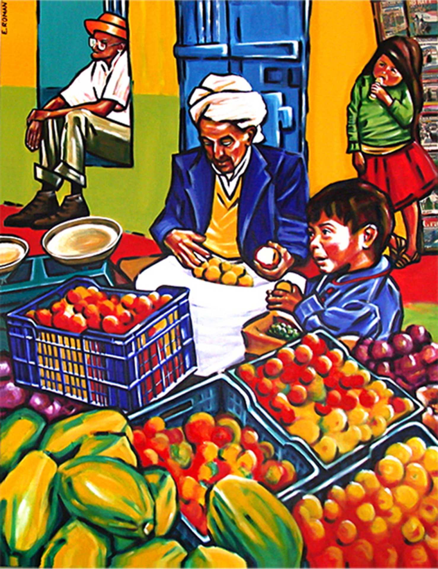 Richness of Cultures. Tribute to Coexistence Painting by elizabeth Roman
