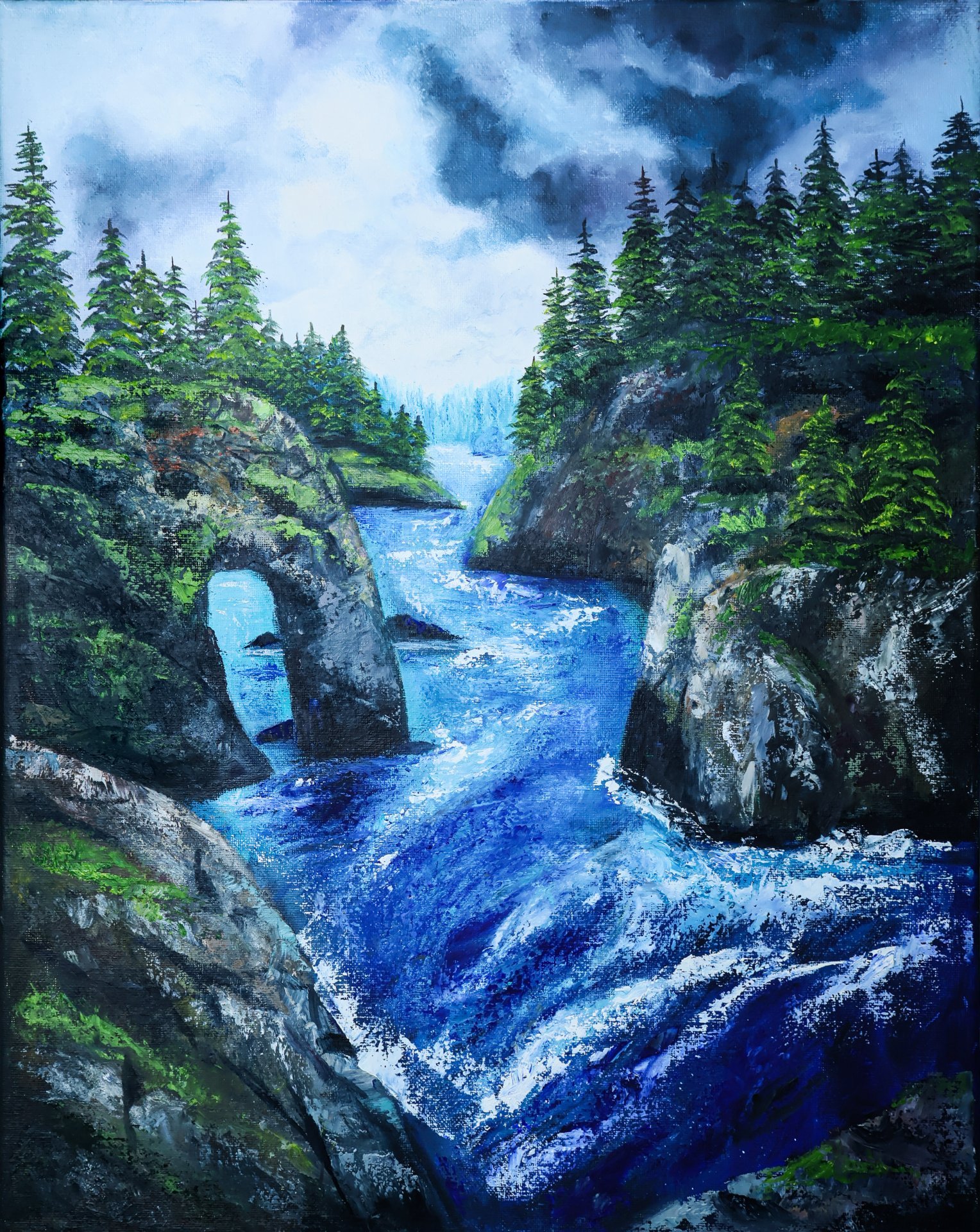 Disegno Fiume Di Montagna Fiume Di Montagna Arte Vettoriale, Icone E