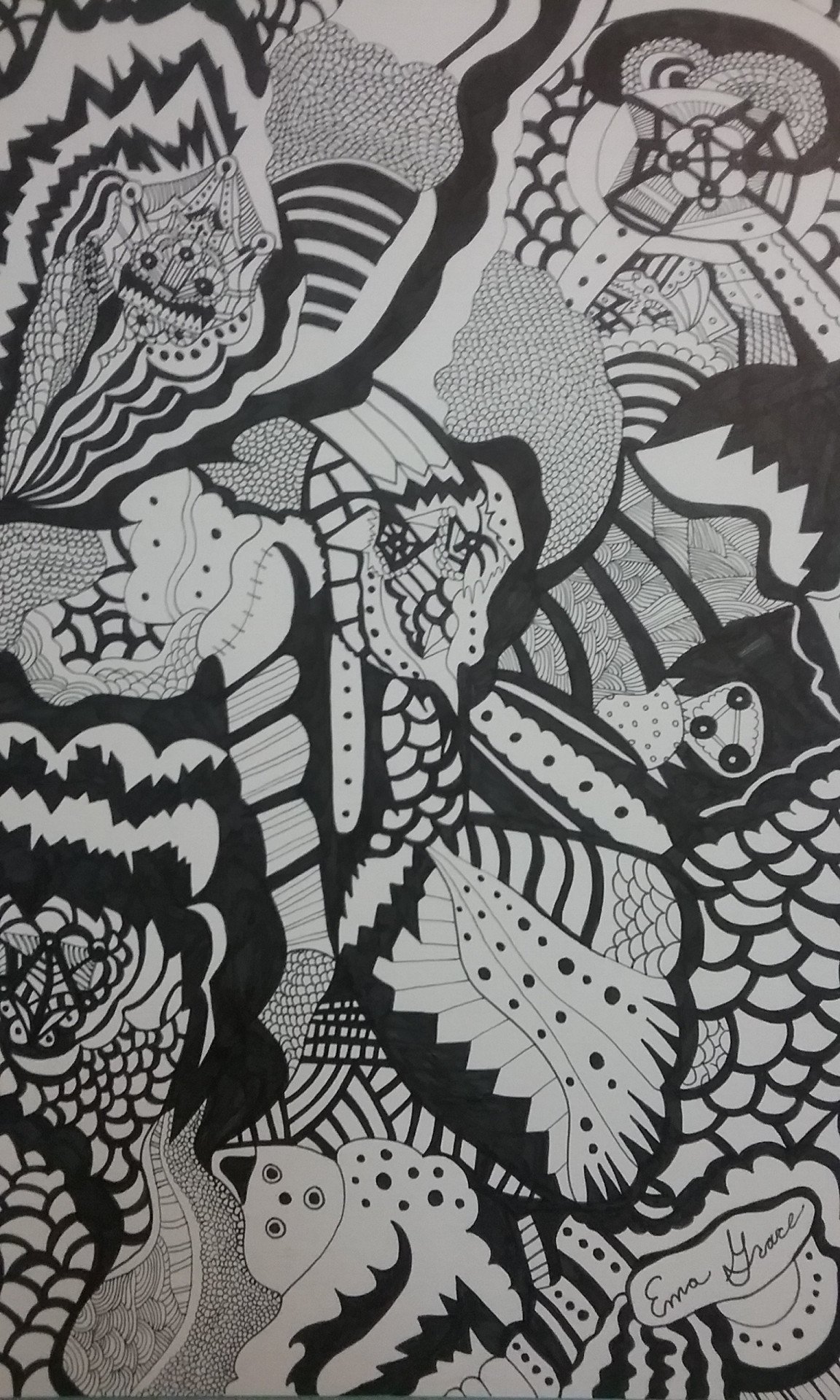 The Movement Drawing - Ema Grace - Jose Art Gallery