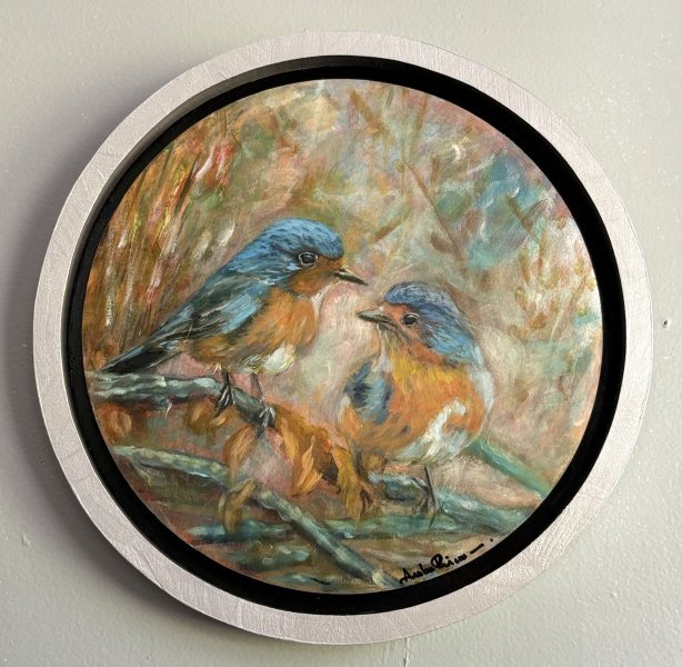 Blue birds Painting by Andrea Reina - Jose Art Gallery