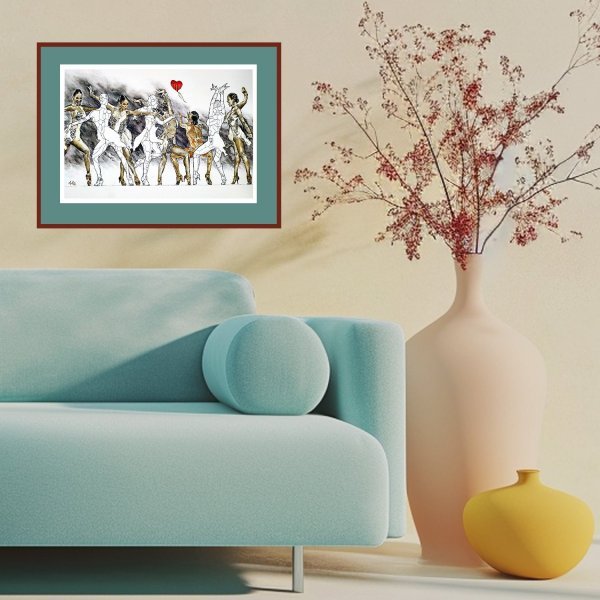 Samba with Banksy Painting by Alexander Aksyonov