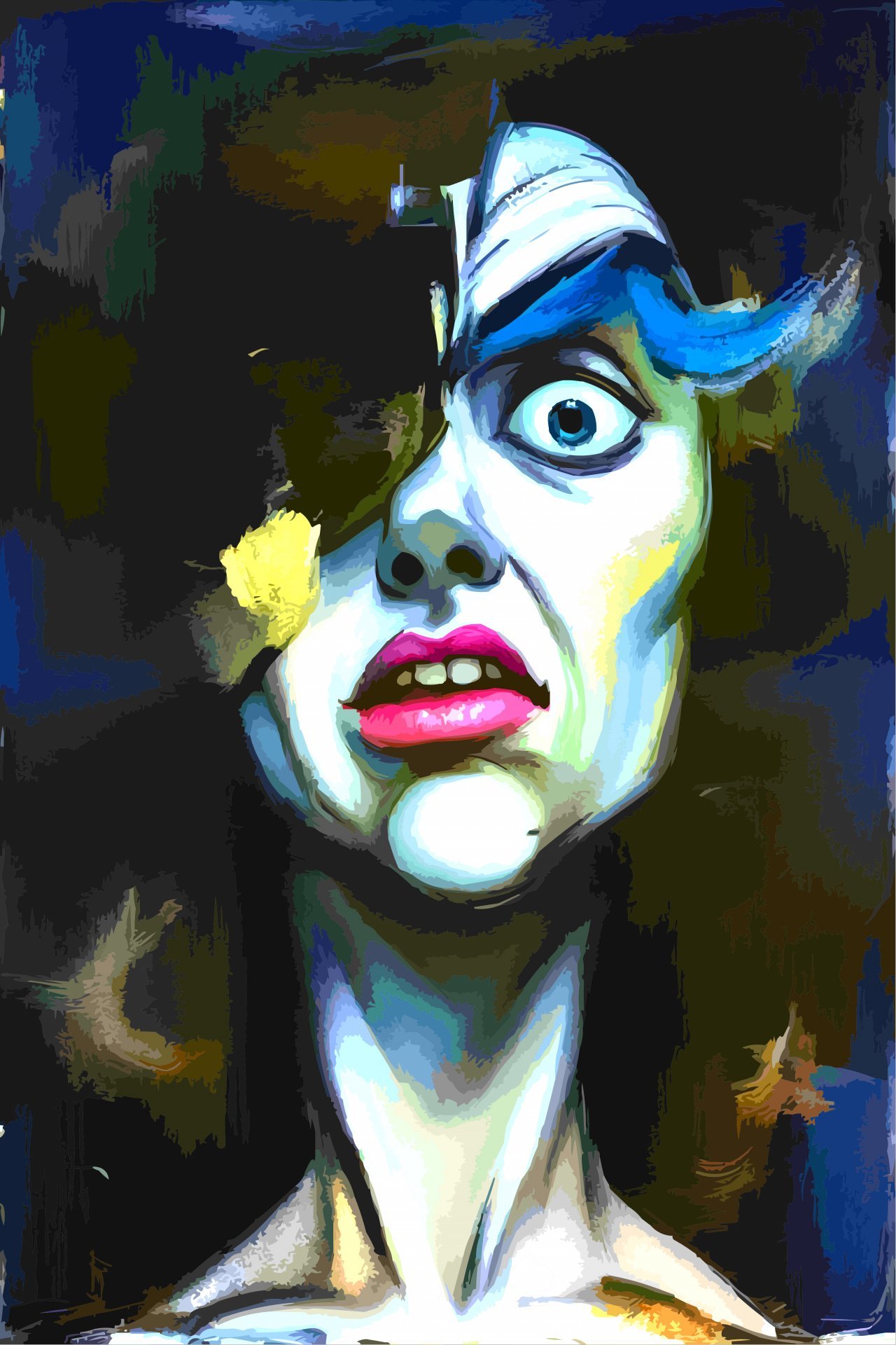 Fear in Abstract Shadows Digital Art - Viktor Levchenko