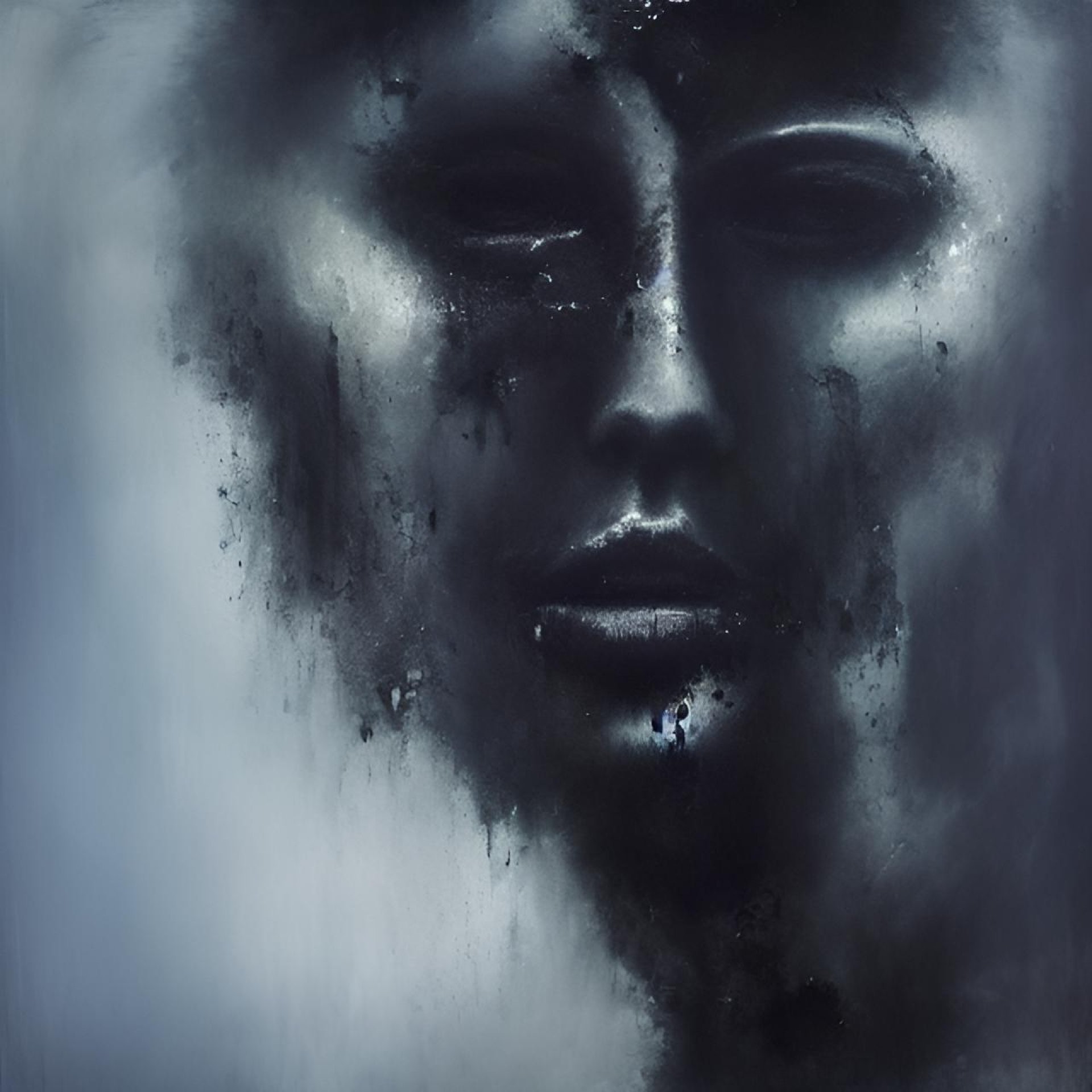 Portrait of Shadows: Dark Expression Digital Art - MeaHau