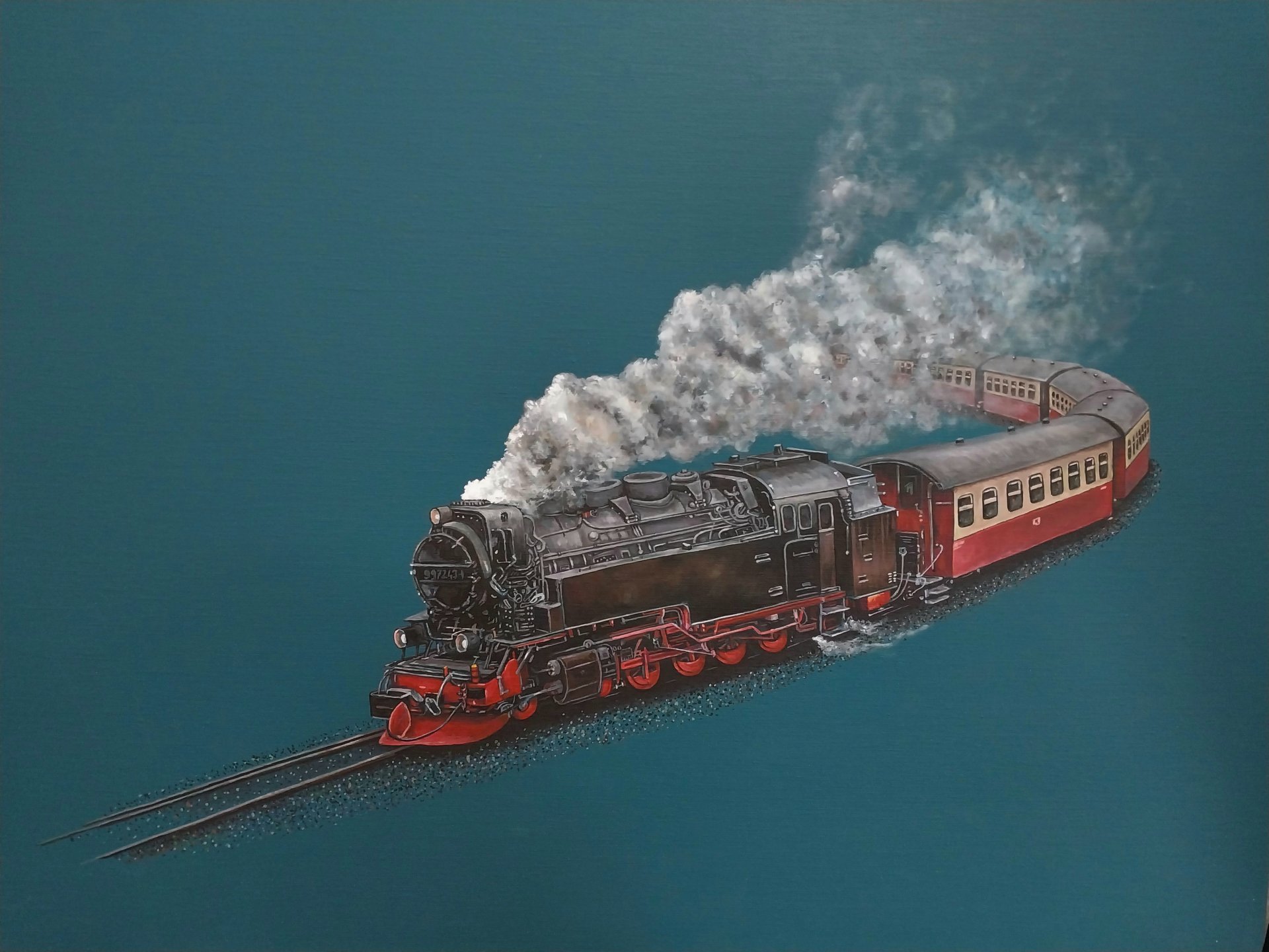 Kara tiren Pintura de Oktay ÖRNEK - Jose Art Gallery