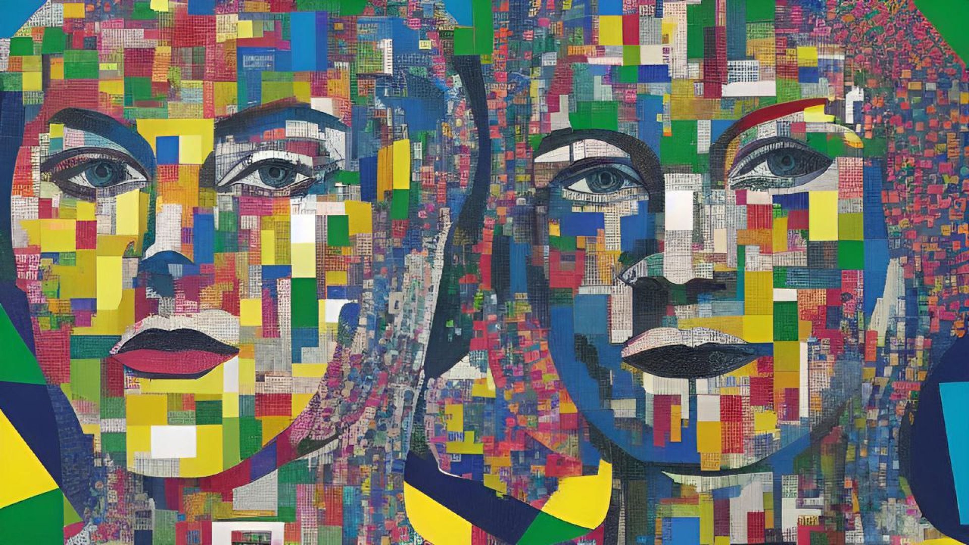 Vivid Patterns in a City Puzzle Digital Art - MeaHau