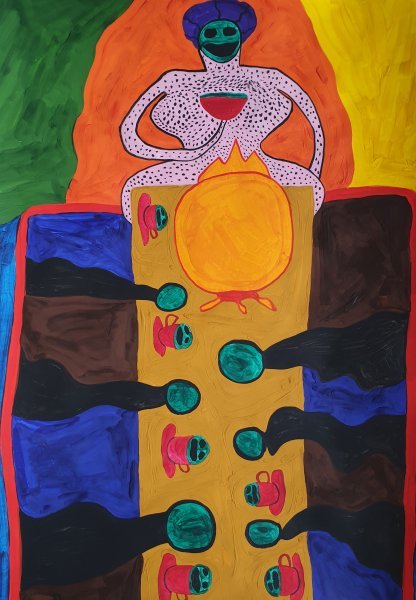 Tea party Drawing - Arina Mari - Jose Art Gallery