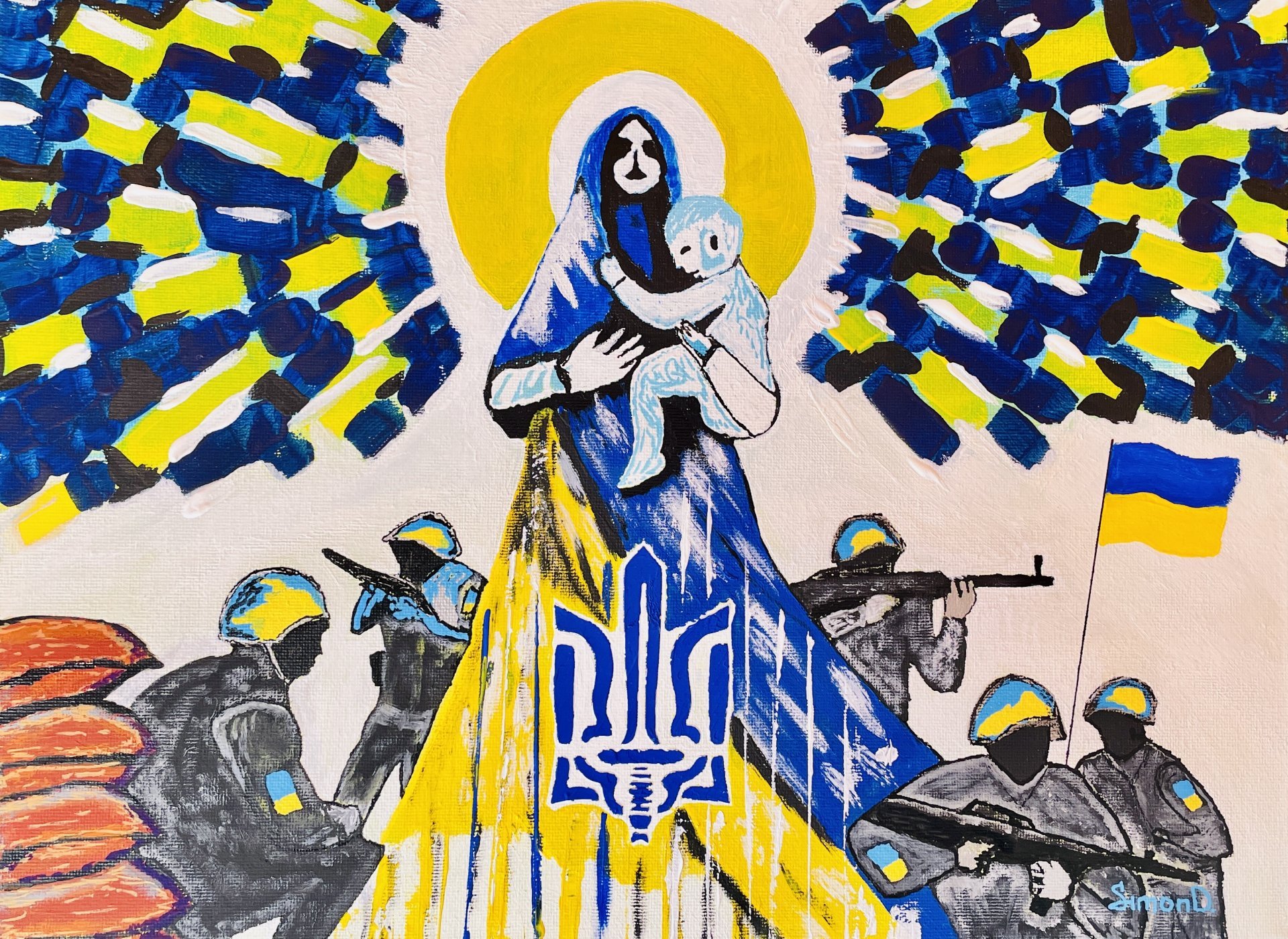 Madre heroína Pintura de SimonD - Jose Art Gallery