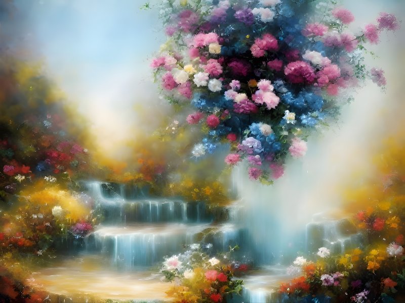Waterfall of Light Mythology Digital Art - MeaHau