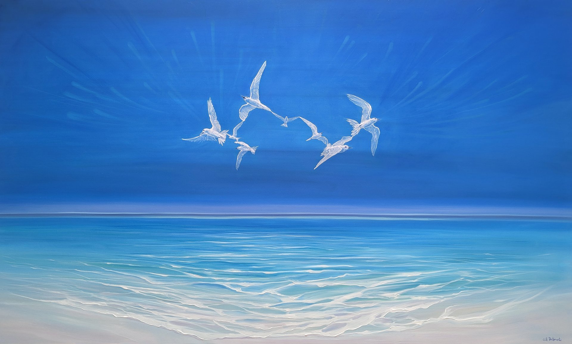 Ocean Magicians Painting by Gill Bustamante