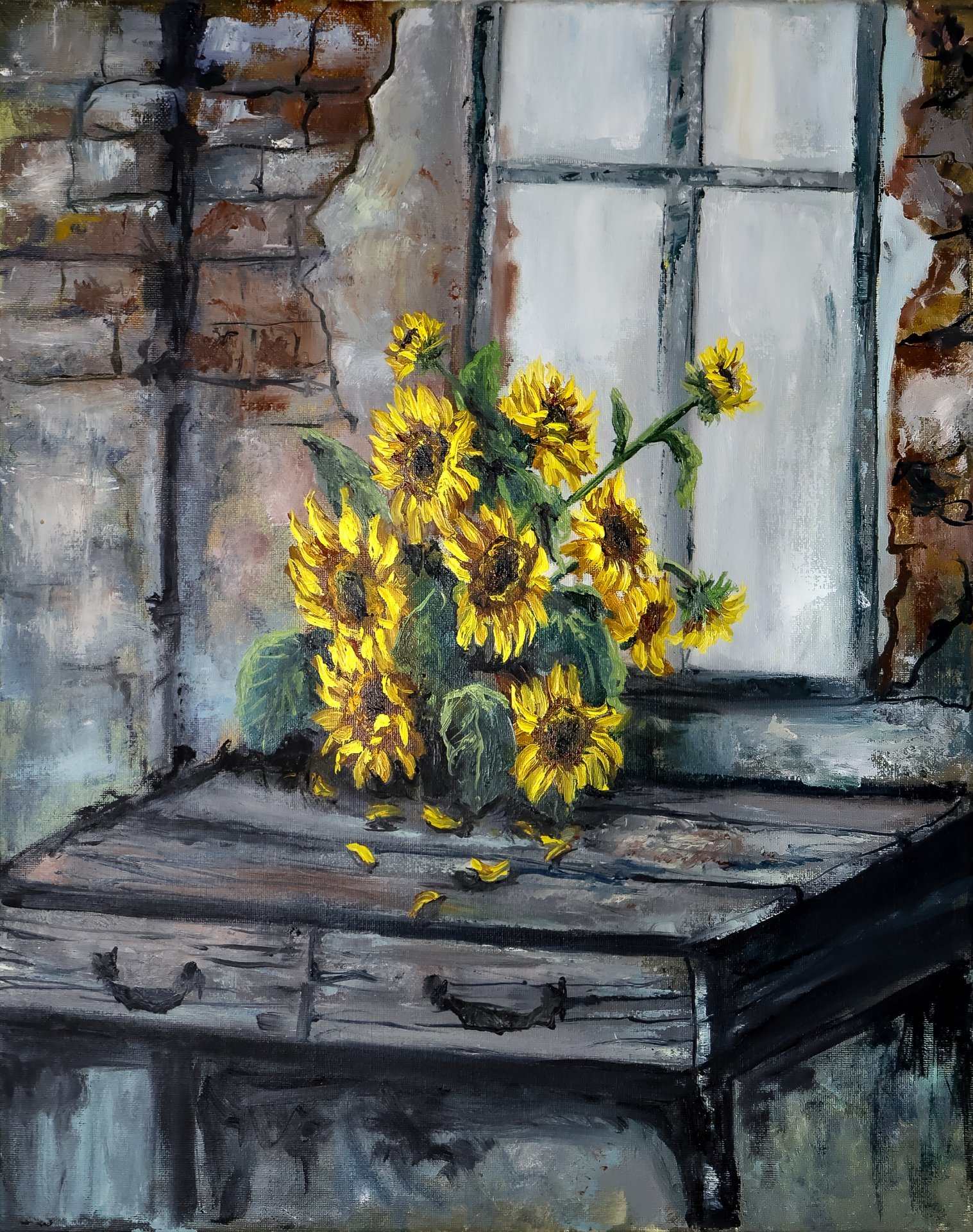 Sonyahi. Vintage Still Life in Realism Painting by Olena Medvedska