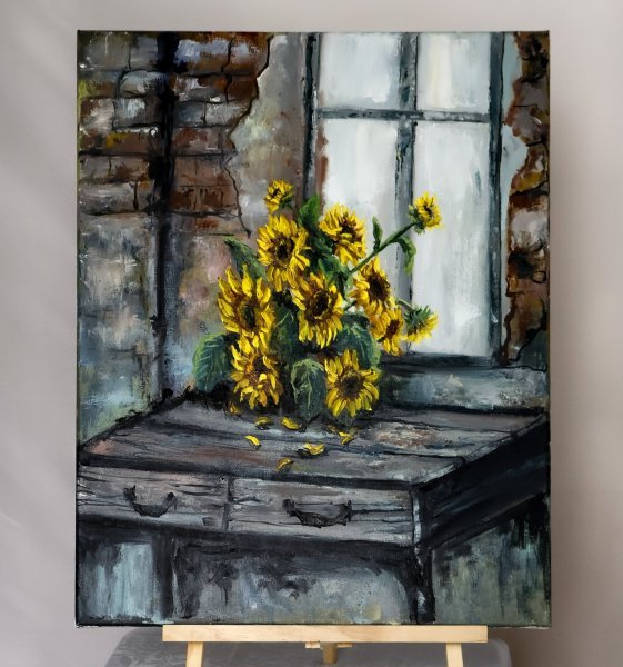 Sonyahi. Vintage Still Life in Realism Painting by Olena Medvedska
