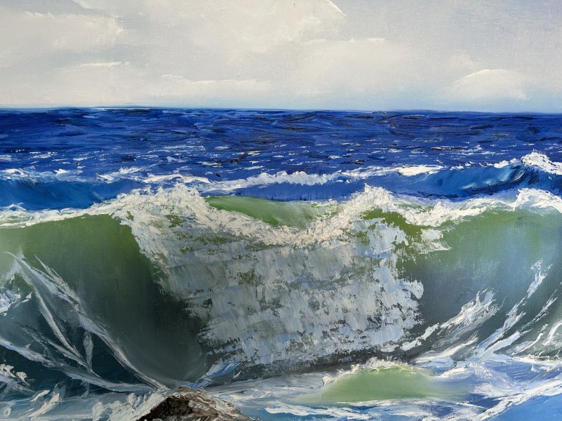 Eternal Dance of the Sea Waves Painting by Tatiana Lashchenkova