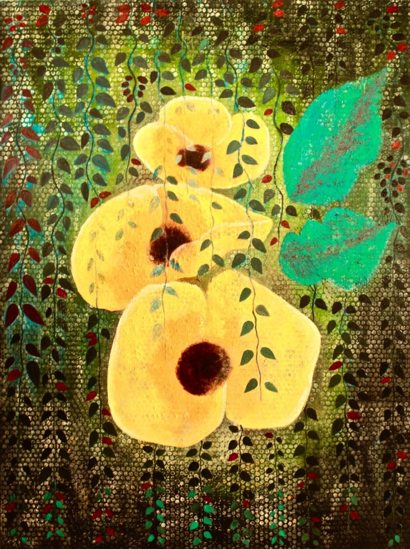 Spring Blooms Painting by dipannita mukherjee